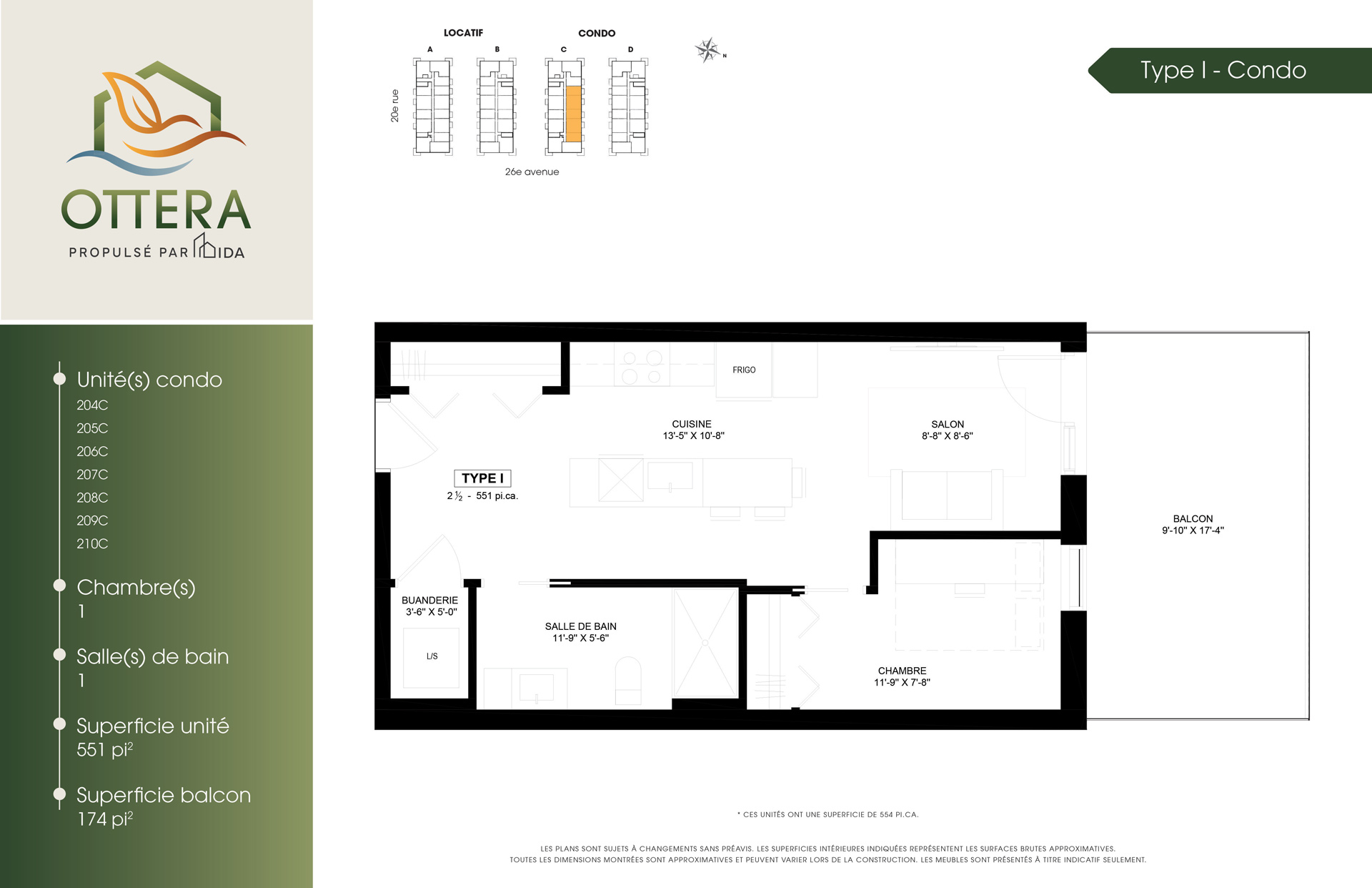 Plans d'unités - Ottera Saint-Zotique - Ottera